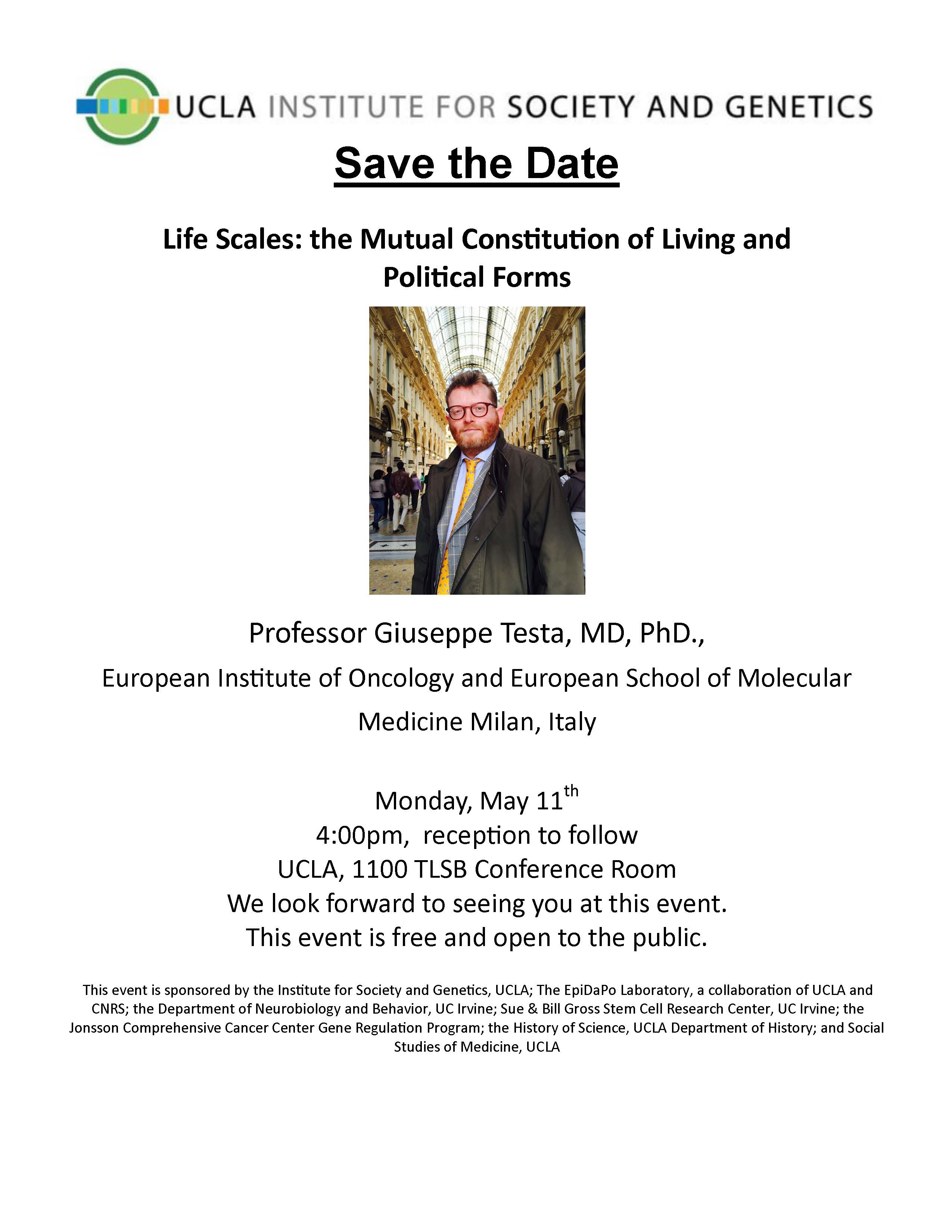 Save the Date – The UCLA Institute for Society and Genetics